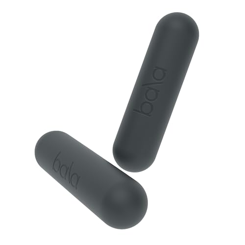 Bala Bars - Set of 2 (3lb Each) | Dumbbell Set | Yoga, Dance, Barre, Pilates, Cardio, Aerobics, Walking | Charcoal