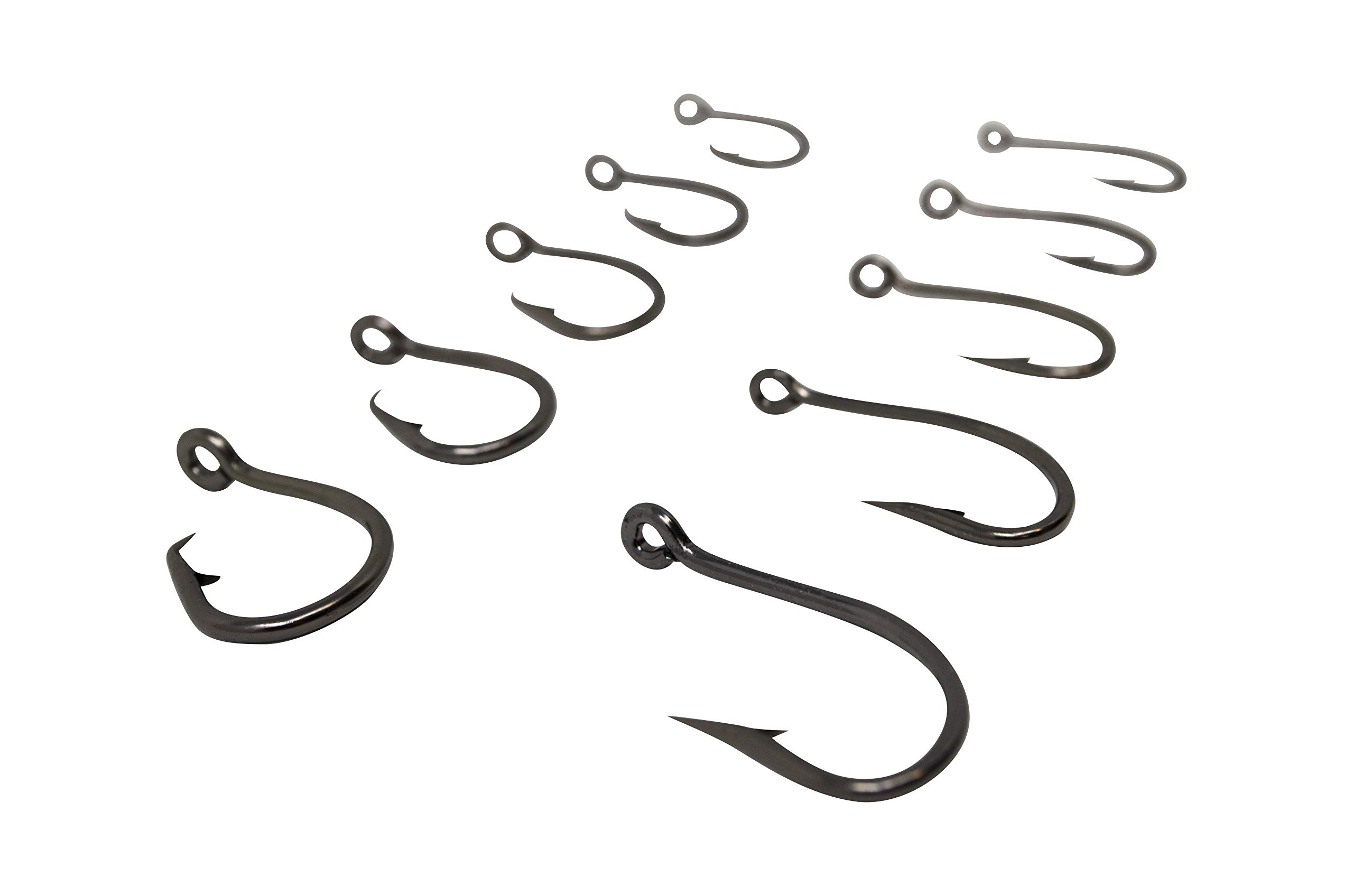Black Anchor Circle and J Hooks 160pcs/box Saltwater Fishing Gear 3X strong Hooks Size 1/0 2/0 3/0 4/0 5/0