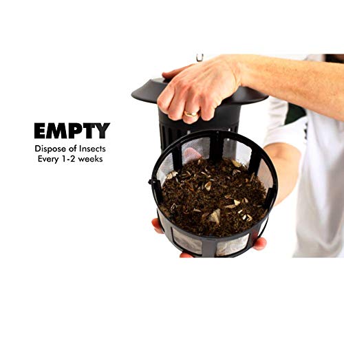 DynaTrap Insect Trap (DT1210), Pole Mount and Water Tray, 1/2 Acre, Bl, Black