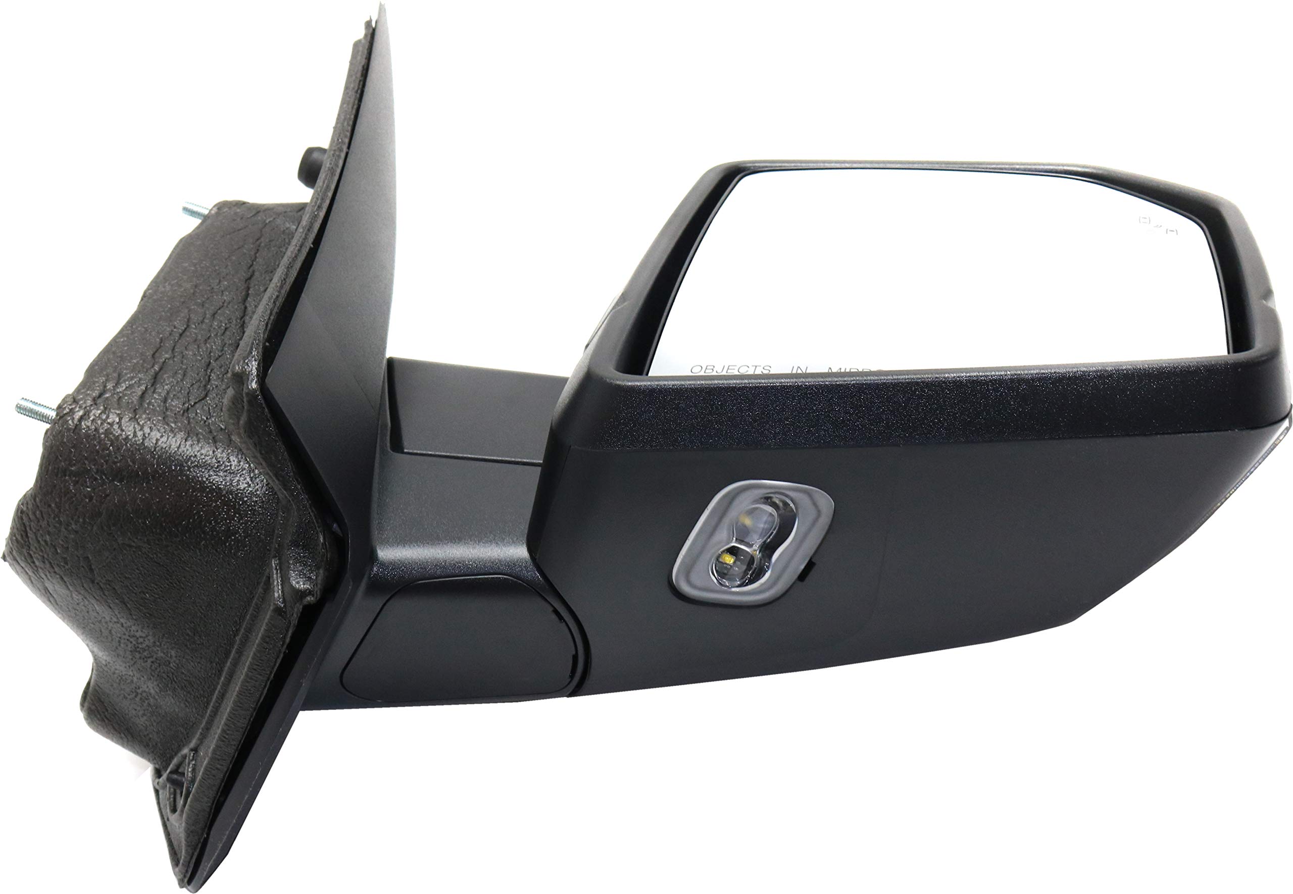 Kool Vue Right Power Heated Mirror for Ford F-150 2015-2017 Manual Fold With Signal Light, Blind Spot Monitor & Puddle Lamp; Without Memory & Auto-Dimming Textured
