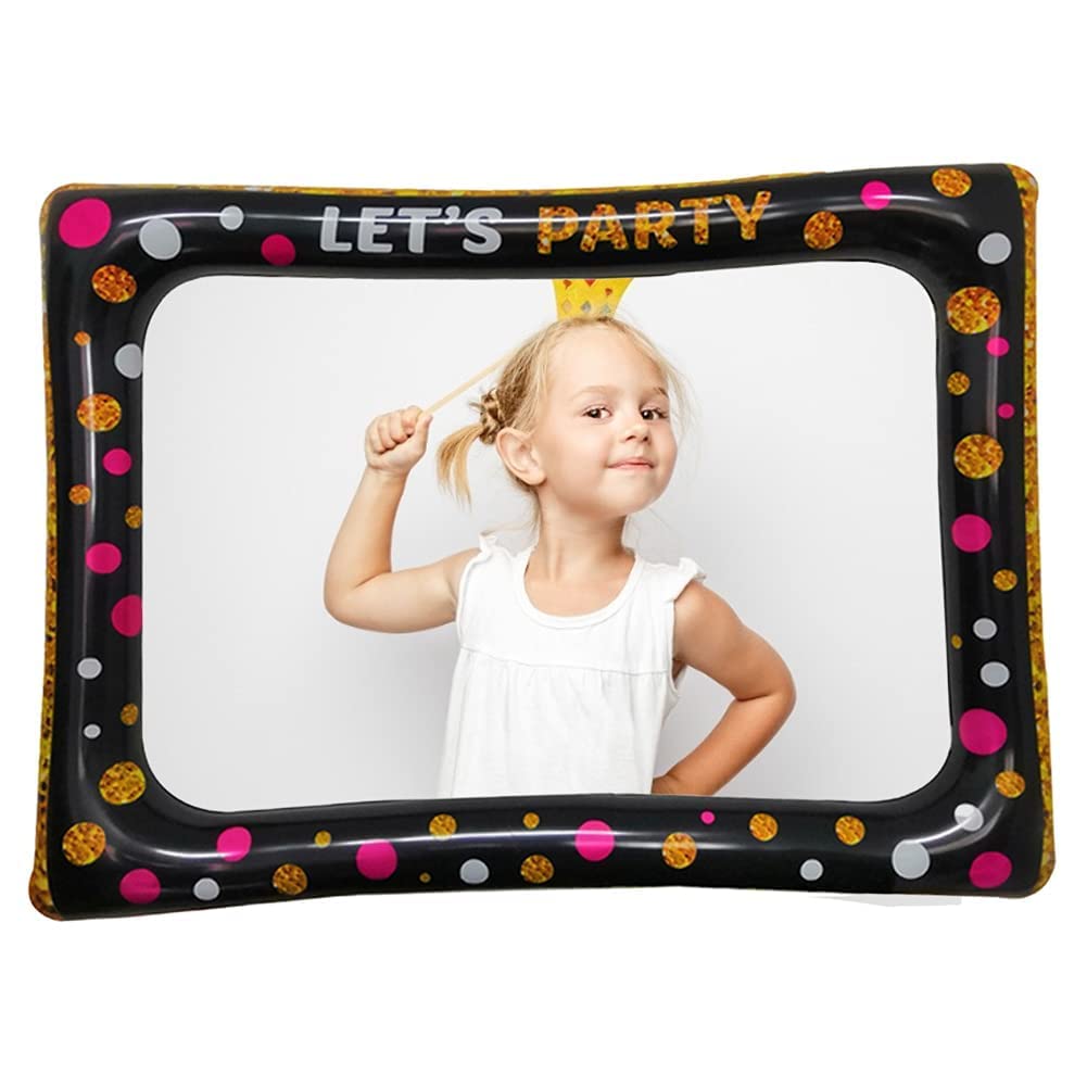 Inflatable Selfie Frame,Photo Booth Frame,Picture Selfie Frame Party Fun Photo Booth Prop,Party Supplies for Birthday Bridal Shower Baby Shower Wedding