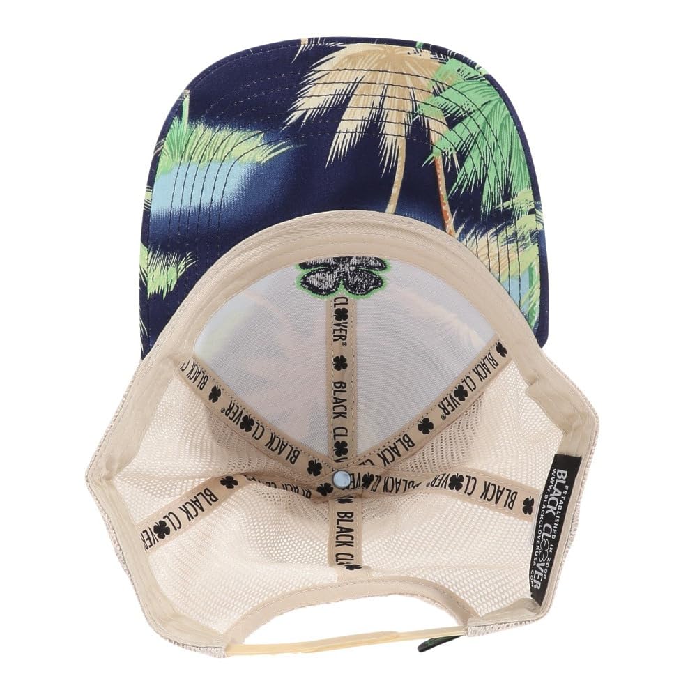 Black Clover Island Luck Hat - Trop 9 - Black/White/Grey Mesh - Adjustable
