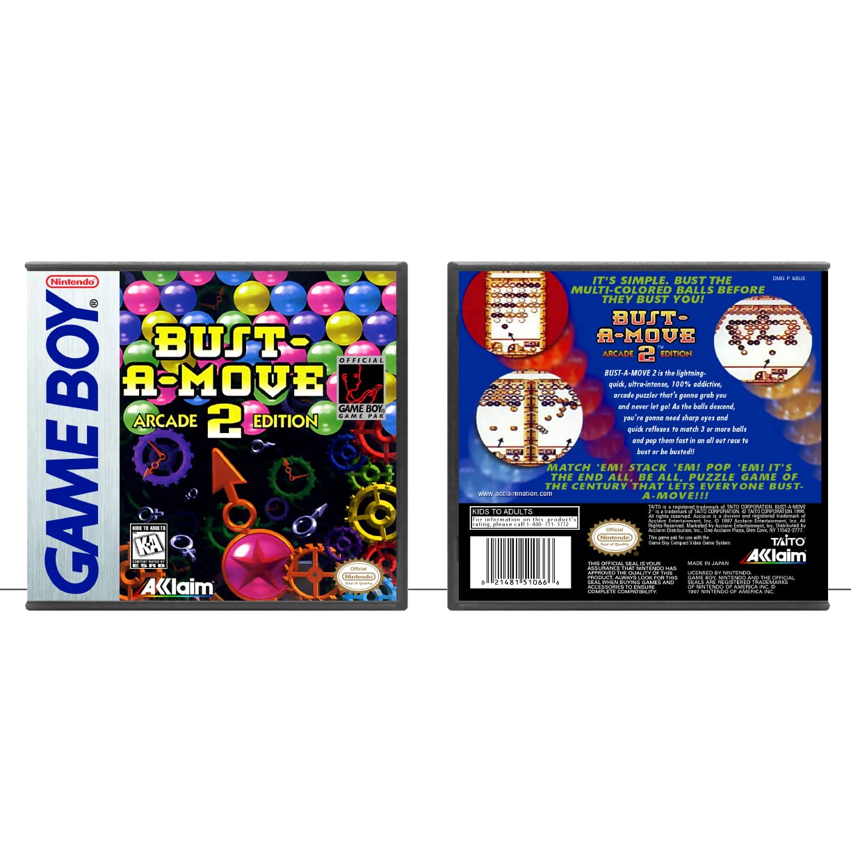Bust-A-Move 2: Arcade Edition | (GB) Game Boy - Game Case Only - No Game
