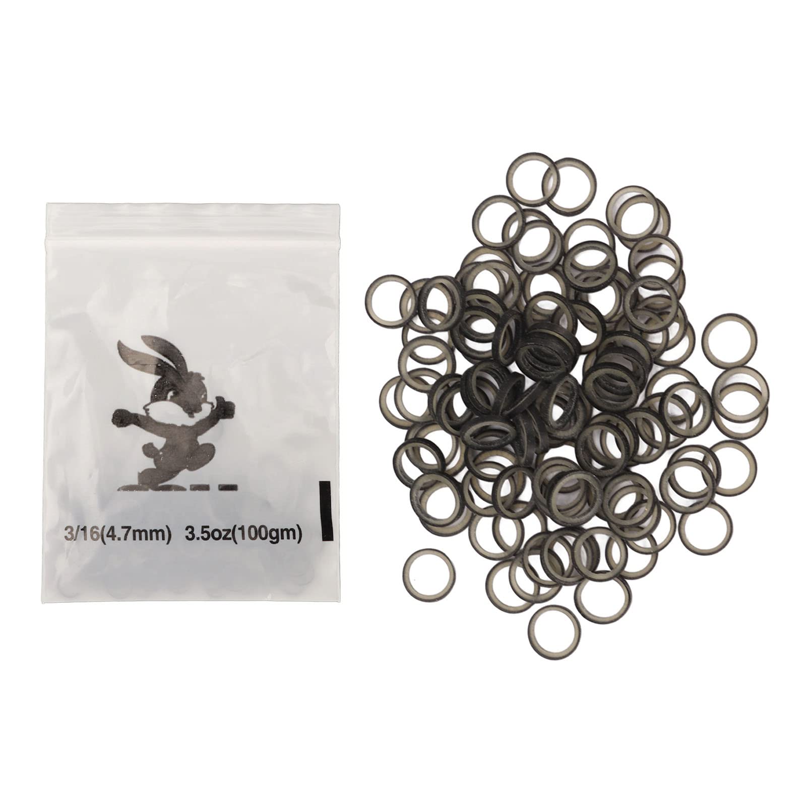 Dental Rubber Bands, Traction Elastic Rubber Bands 3.5 Oz Multifunctional for Braces for Adults (Black)