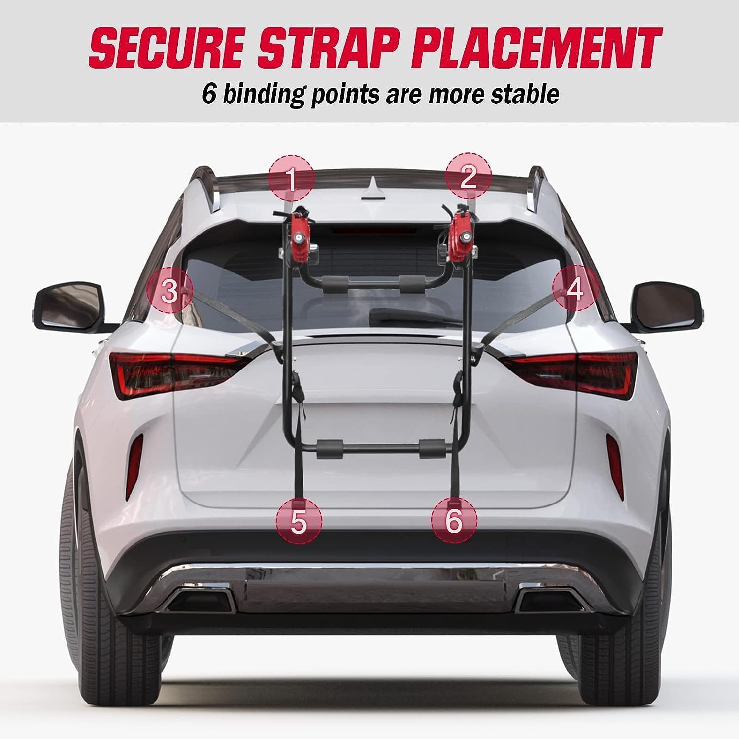 Blueshyhall 2 Bike Carrier Trunk Mount Bike Rack for SUV HATCHBACK CAR