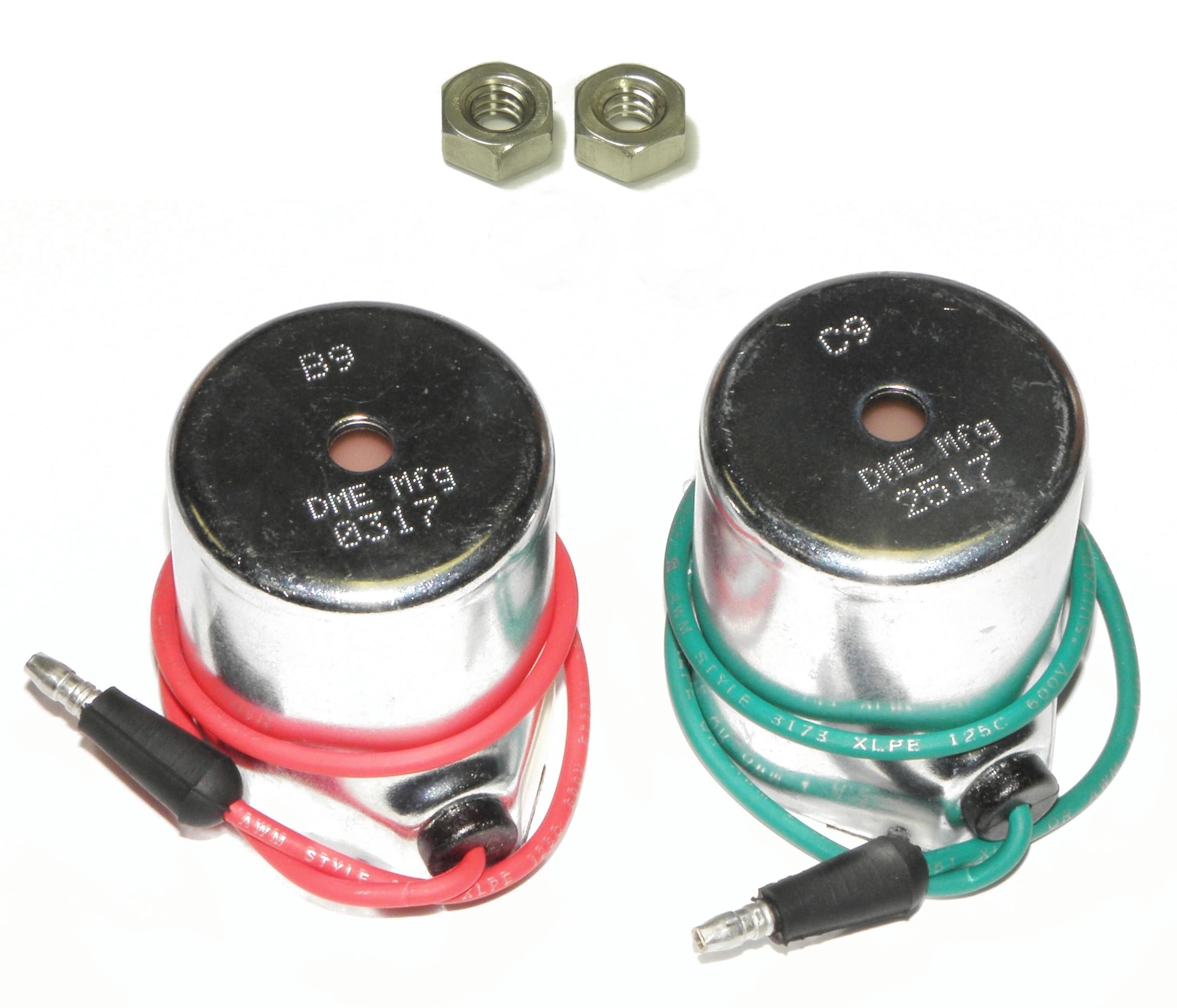 DME Manufacturing Meyer Snow Plow 2 Coil Set: B9, 15382 & C9, 15430, for E47, E57, E60 Pumps, Aftermkt, Optional 18-8 Stainless Steel Nuts Included