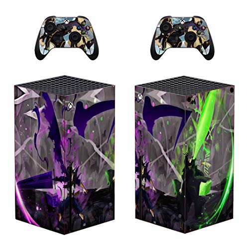 Black Clover Stickers Decals Skin for X-box-One-Series X, Cover Protector Wrap Durable Full Set Protection Faceplate Console by KAJAL MANI
