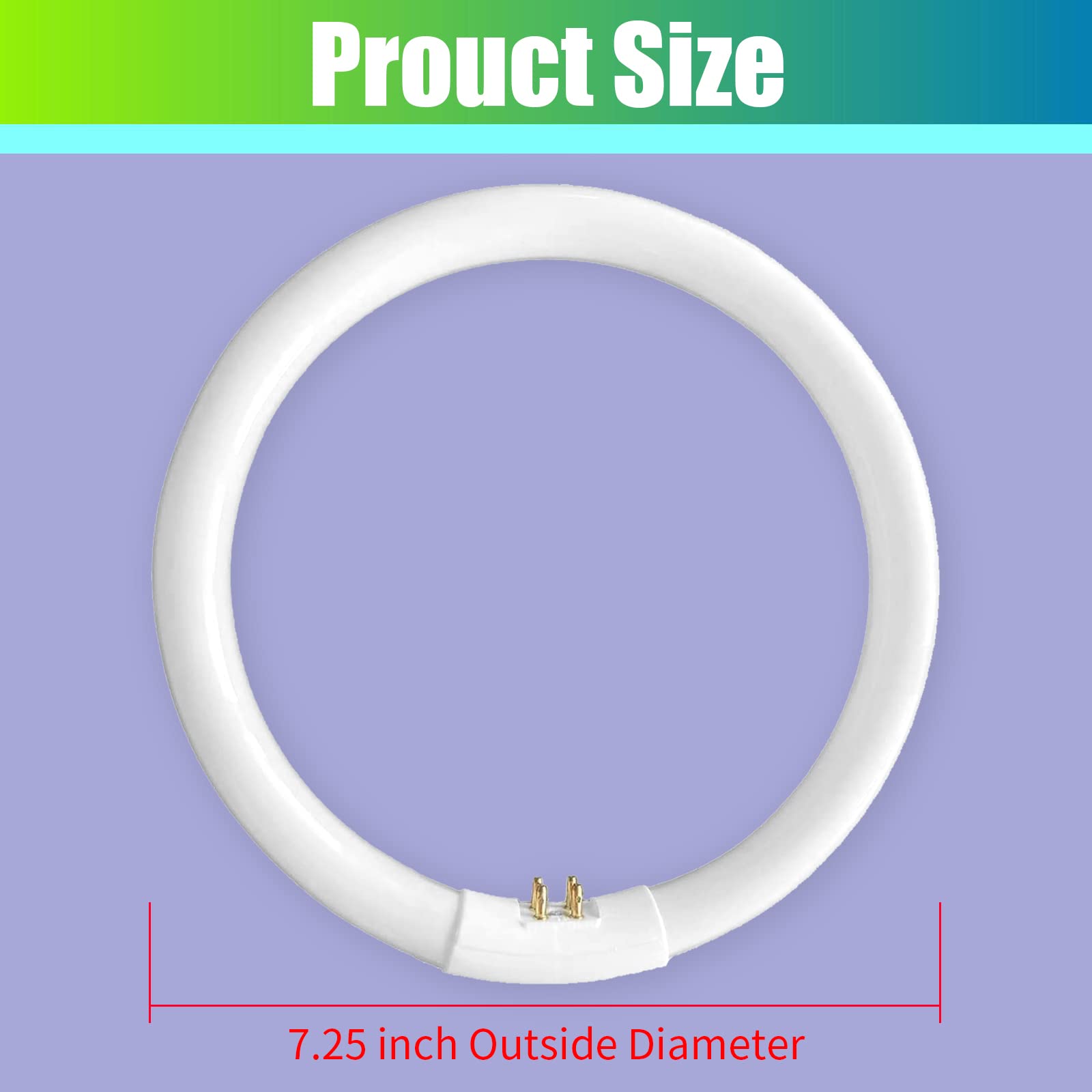 Celiwace 7 inch T5 22W Circular Fluorescent Bulb FCL Round Light Replacement for Zadro Floxite Rialto Daylight 2 Pack