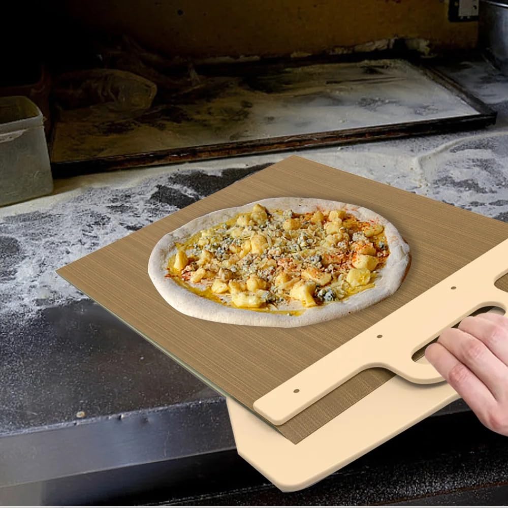 DASZERX® Pizza Smart Slider that Transfer Pizza Perfectly, Sliding Magic Premium Pizza Peel Slider, Pizza Paddle Slider With Handle & Baking Cloth Non-Stick Pizza