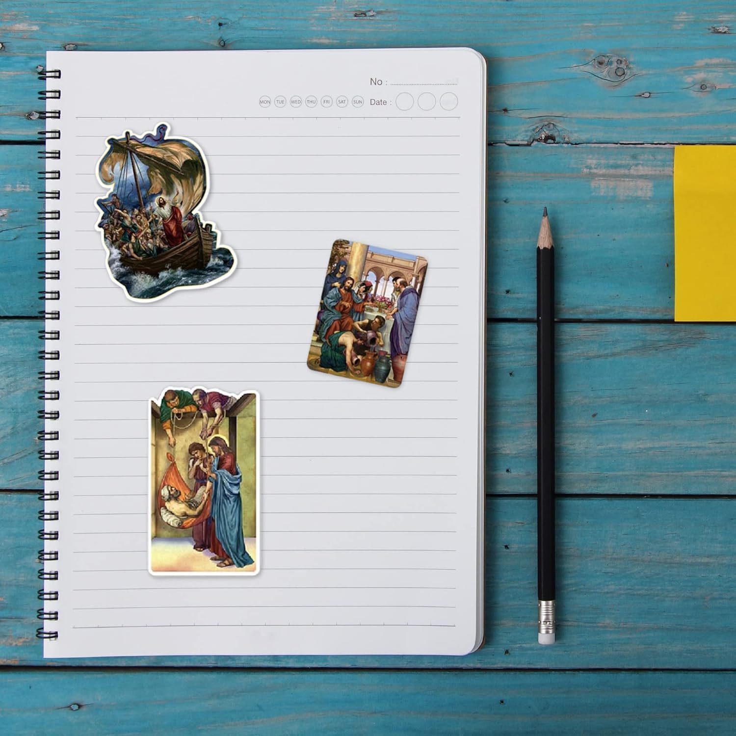 Our Miracle of Jesus Catholic Sticker Sheet, Novelty Religious Inspirational Stickers for Sunday Schools, Scrapbooking, Journaling, Pack of 2