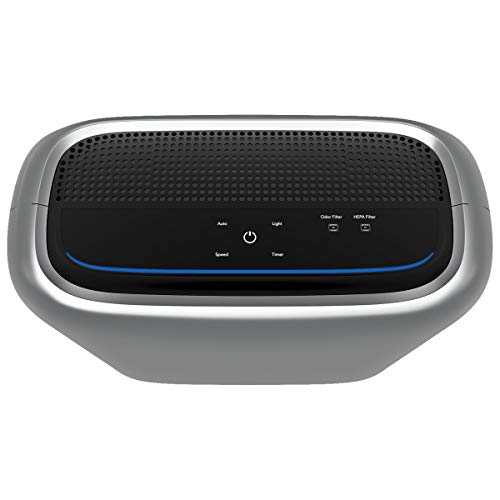 Oreck Air Response Air Purifier, HEPA and Carbon Filtration For Home, Quiet, Large, Silver, WK16002