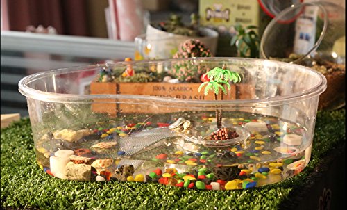 OMEM Portable Reptile House Terrarium Habitat Clear and Breathable (Medium)