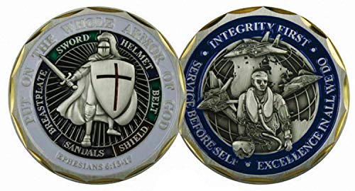 Eagle Crest Put on the Whole Armor of God Ephesians 6:13:17 Airman Challenge Coin 3104