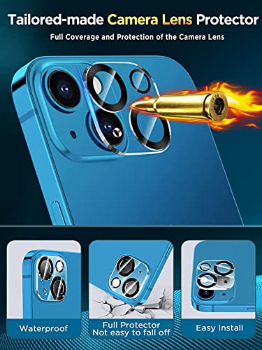 Invoibler [2+2 Pack Screen Protector Compatible with iPhone 14 Plus 6.7" + Camera Lens Protector, iPhone 14 Plus Screen Protector Tempered Glass, [HD Clear] [Bubble Free] [Anti-Scratch]