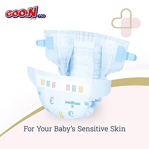 GOO.N Plus+ Diapers XL Size (up to 44 lb) Unisex 42 Count Japanese Tape Straps Sensitive Skin, Made in Japan