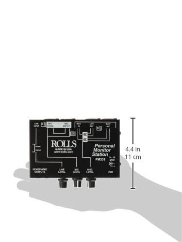Rolls PM351 Personal Monitor Station,Black