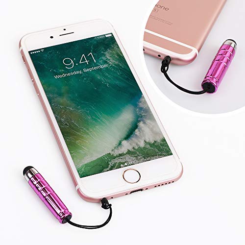 homEdge Universal Stylus Pen in Bulk, Set of 20 Packs Portable Stylus Pens with 3.5mm Jack, Compatible with All Device with Capacitive Touch Screen โ 10 Color