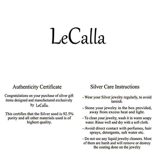 LeCalla 925 Sterling Silver Leverback Drop Earrings | Silver Drop Dangle Earring Jewelry | Diamond-Cut Leverback Earrings for Women - 32mm