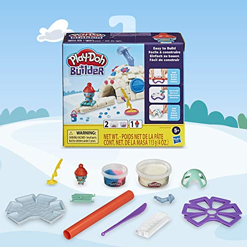 Play-Doh Builder Igloo Mini Animal Building Kit for Kids 5 Years and Up with 2 Cans, Non-Toxic - Easy to Build DIY Craft Set