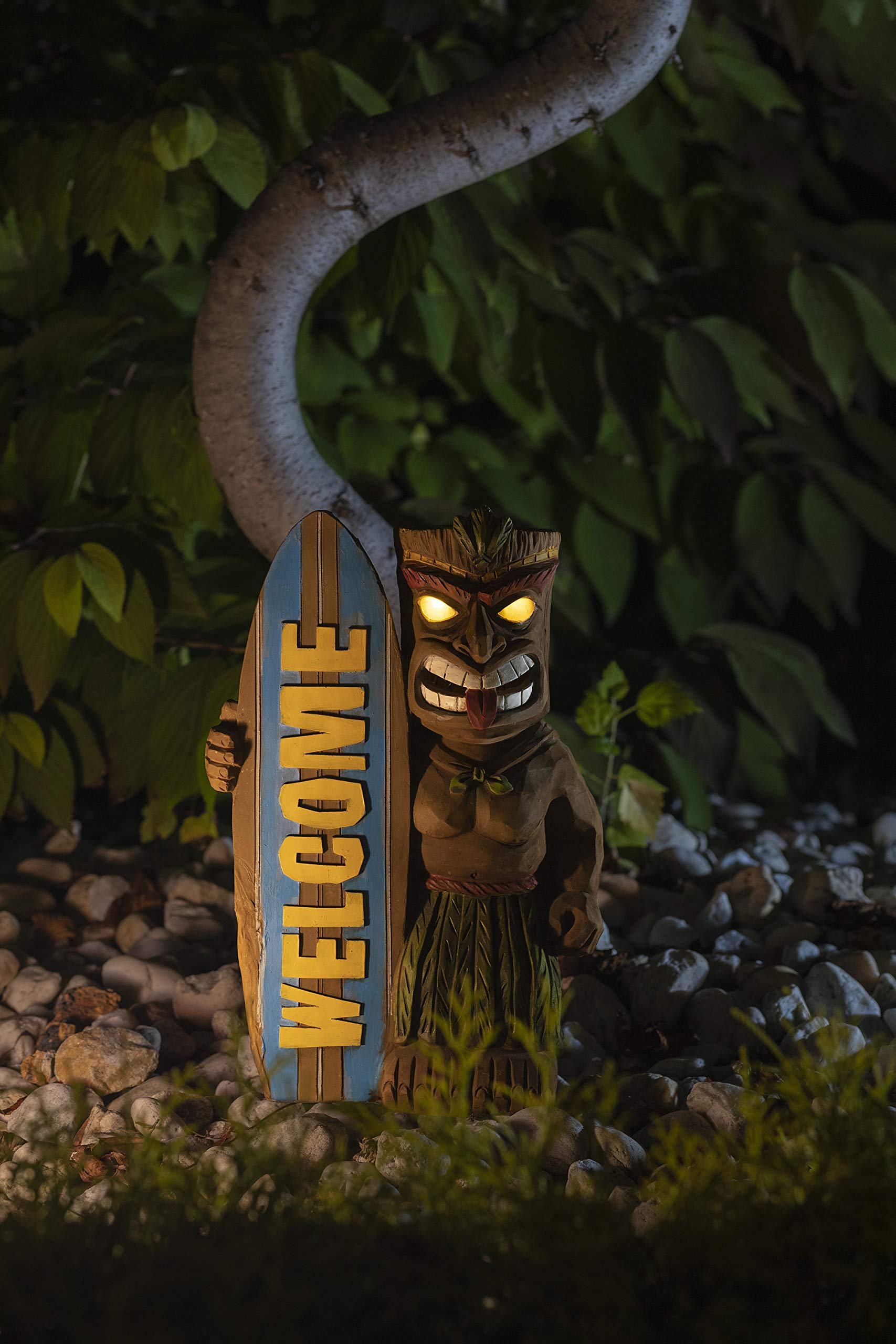 VP Home Triple Tiki Totem Solar Powered LED Outdoor Decor Garden Light