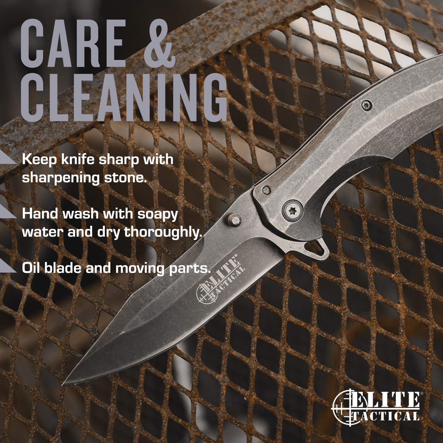 Elite Tactical Folding Pocket Knife - ET-1016DB-SO