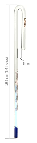 LANDEN Aquarium Thermometer for Rimless Tank, Hang-On Style Fish Tank Thermometer, Clear Scale Background-for 8mm or Thinner Thickness of Tank(Celsius Degree Version, G-8C)