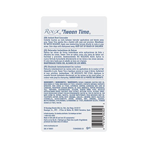 Roux Instant Root Concealer by Roux, Brown Hair Color, Temporary Touchup Stick, Pack of 1