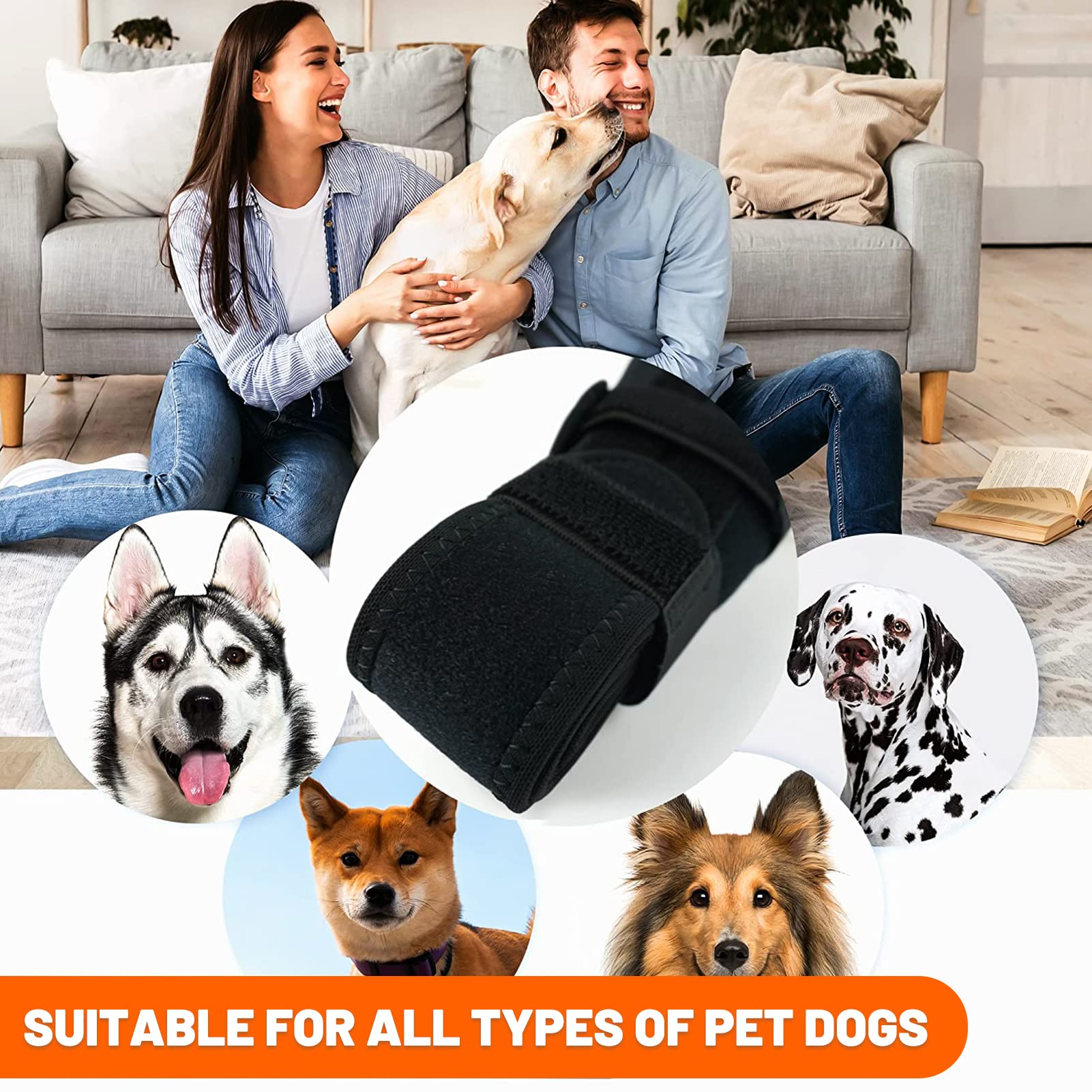 Dog Knee Brace for Torn Acl Hind Leg, Dog Leg Brace with Harness and Connection Belt, Support for Knee Cap Dislocation, Arthritis, Torn ACL Hind Leg (S(Thigh Girth 4.7″-8.9″, Leg Height 2″-6.9″))