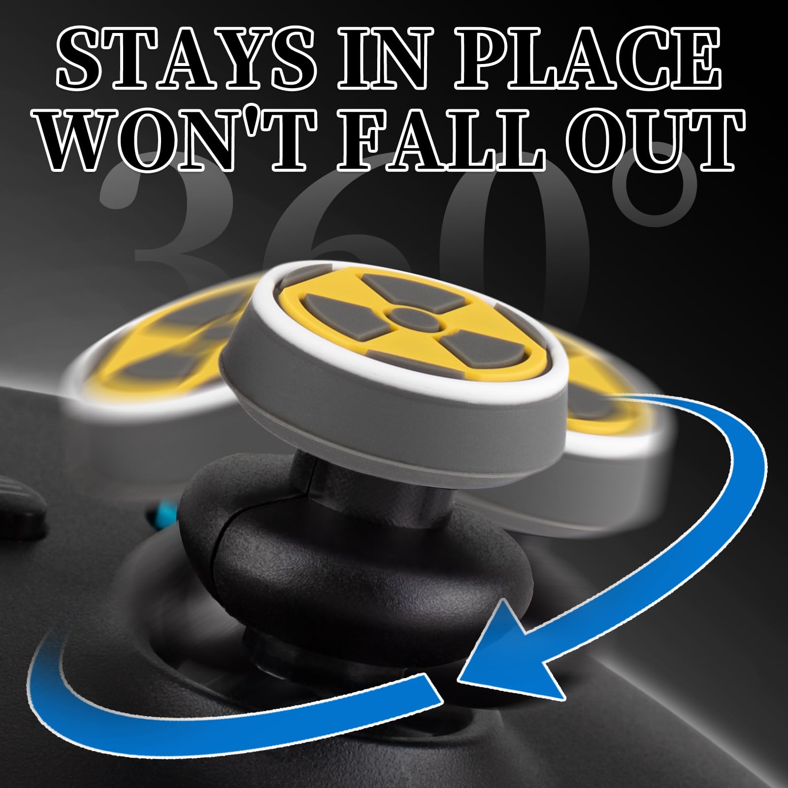 PlayRealm NO Falling Off Thumbstick Extender x 2 & Thumb Grip x 4 for Xbox Series & Xbox one Controller(Paw Purple)
