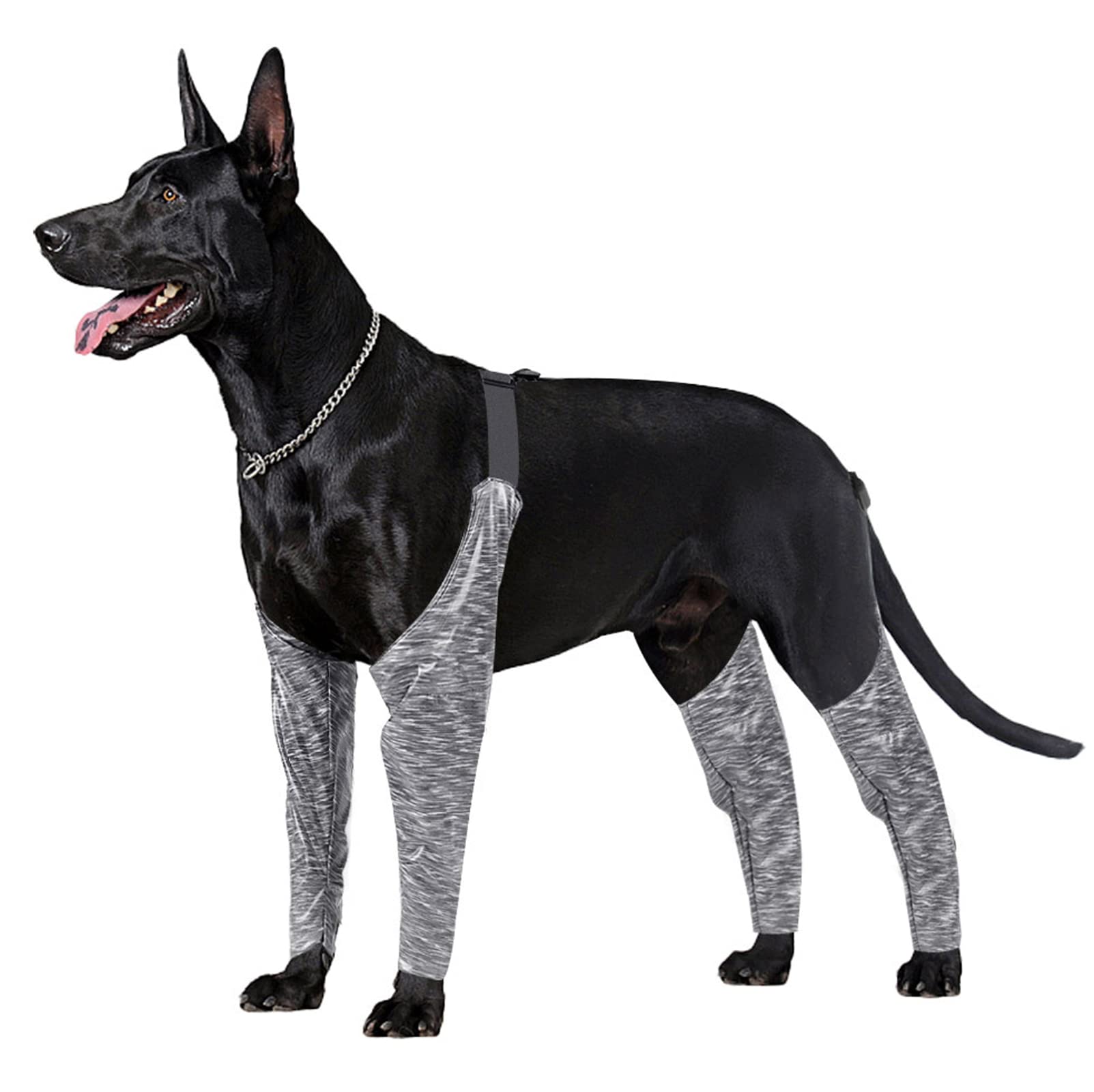 Dog Leggings to Prevent Licking, Pee, Dog Recovery Sleeve, Dog Sleeves for Wounds Front & Back Legs Grey 2X-Large
