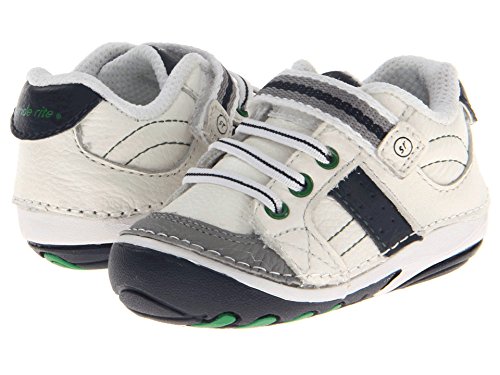 Stride Rite boys Srt Soft Motion Artie Athletic Sneaker, White/Navy, 3.5 Infant US