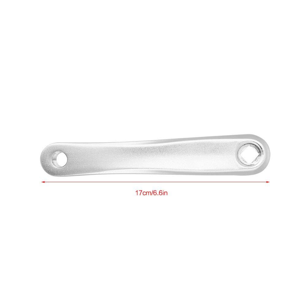 Bnineteenteam 170mm Bike Crank Arm Aluminum Alloy Left Hand Crank Arm Replacement Accessory for Mountain Bike Road Bike(Silver-)