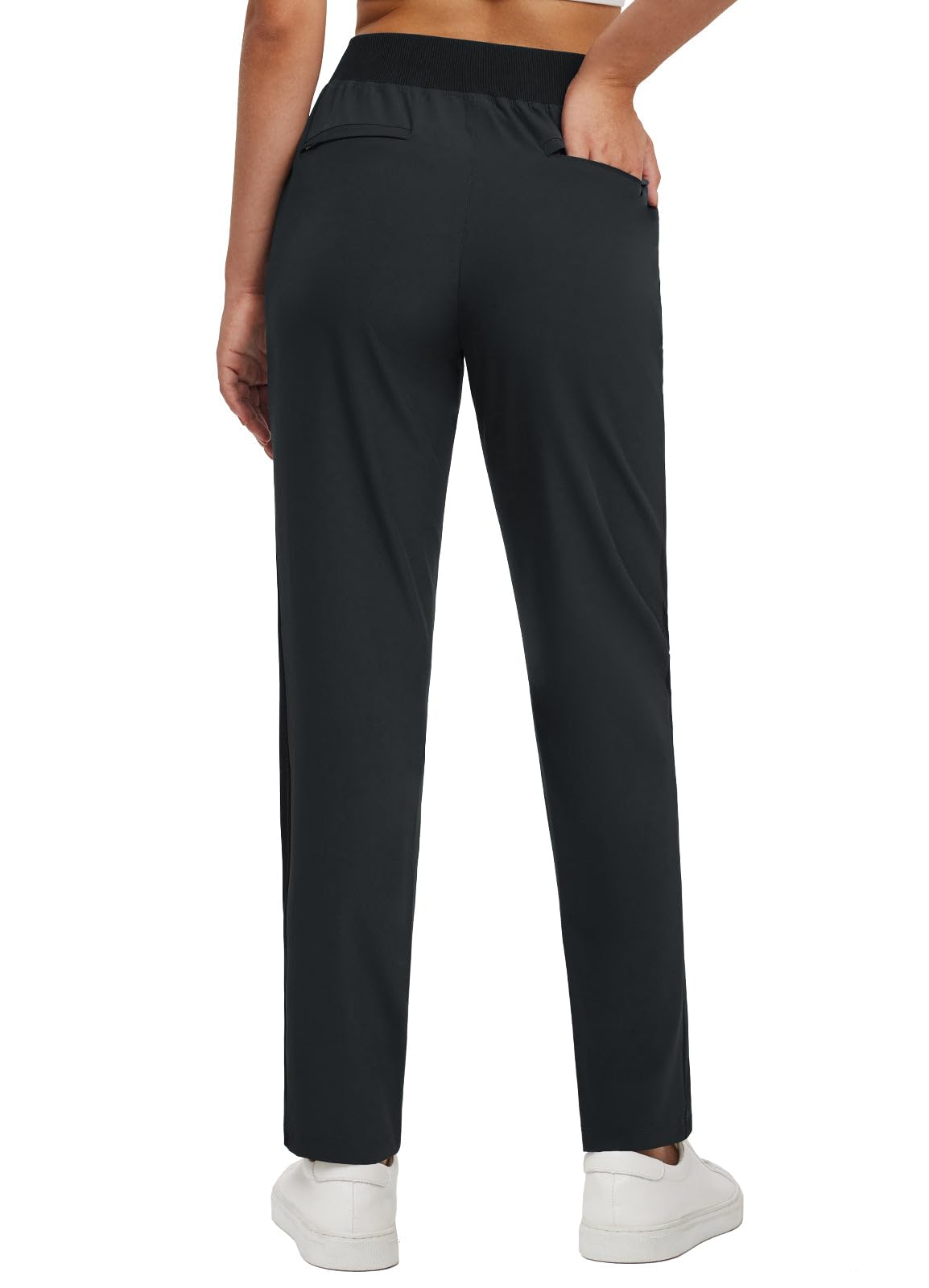 BALEAF Women's Joggers Pants Athletic Running Pants Tapered Quick Dry Jogger with Pockets Black L