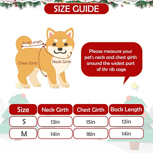 Elegant Bowtie Plaid Dog Dress Cute Checked Puppy Skirt Pet Outfit Clothes for Small Medium Cats Dogs(Red S)