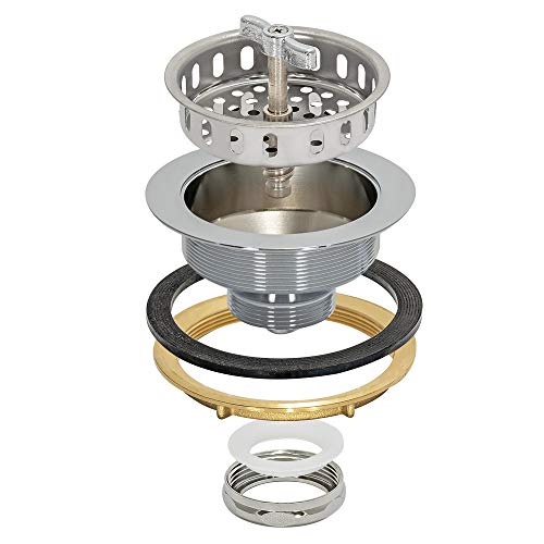 Eastman 30021 Heavy- Pattern with Spin and Seal Sink Strainer, Chrome
