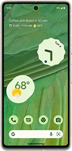 Google Pixel 7 5G 128GB 8GB RAM 24-Hour Battery Factory Unlocked for All Carriers Global Version - Lemongrass