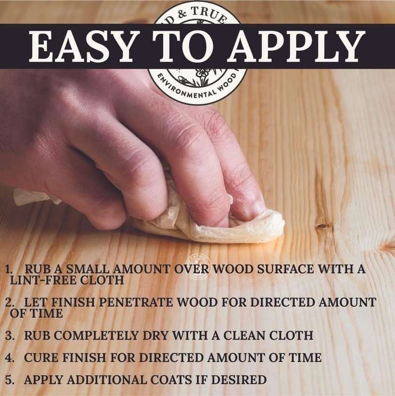 Tried & True Original Wood Finish, 8 oz. - Linseed Oil & Beeswax Blend, Ideal for All Woodwork, Long-Lasting Durability, Food Safe Sealer, Non-Toxic Wood Finish