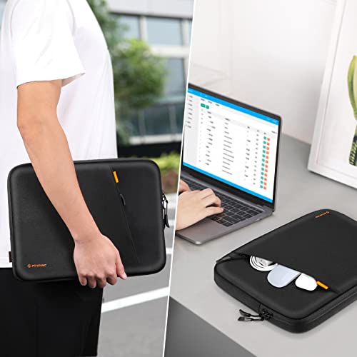 FINPAC 13 Inch Tablet Laptop Sleeve Bag, Carrying Case Cover for 12.9" iPad Pro, MacBook Air 13 2018-2022, MacBook Pro 13 2016-2022, Surface Laptop Go, Surface Pro 9/X/8/7/6/5, 12.4" Galaxy Tab, Black