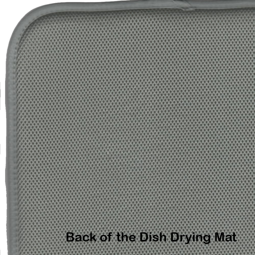 Caroline's Treasures 8713DDM Troical Fish and Seaweed on Blue Dish Drying Mat Absorbent Dish Drying Mat Pad for Kitchen Counter Dish Drainer Mat for Countertop, 14 x 21", Multicolor