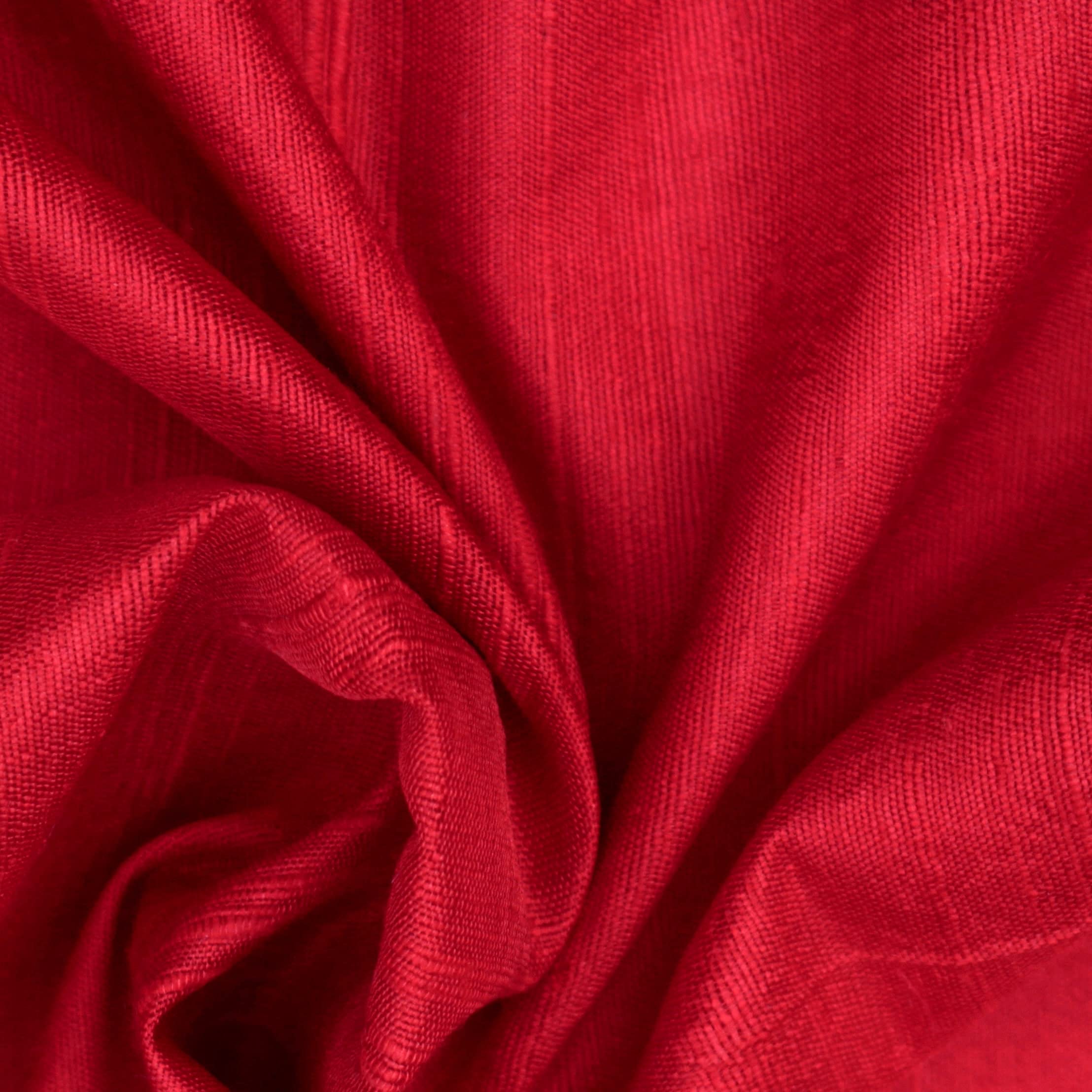 Fabric Mart Direct Silk Fabric, Red Dupioni Silk Fabric, Red Silk Fabric Silk Fabric by The Yard, 1 Continuous Yard Dupioni Silk Fabric, 41 inches Width Silk Dupioni Fabric by Yard