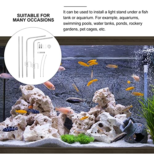 iplusmile Fish Tank Accessory Aquarium Lighting Holder Fish Tank Light Stand Kit, Adjustable Fish Tank Light Rack Aquarium Stand for Aquatic High LED Light Lamp Light Hanging Bracket