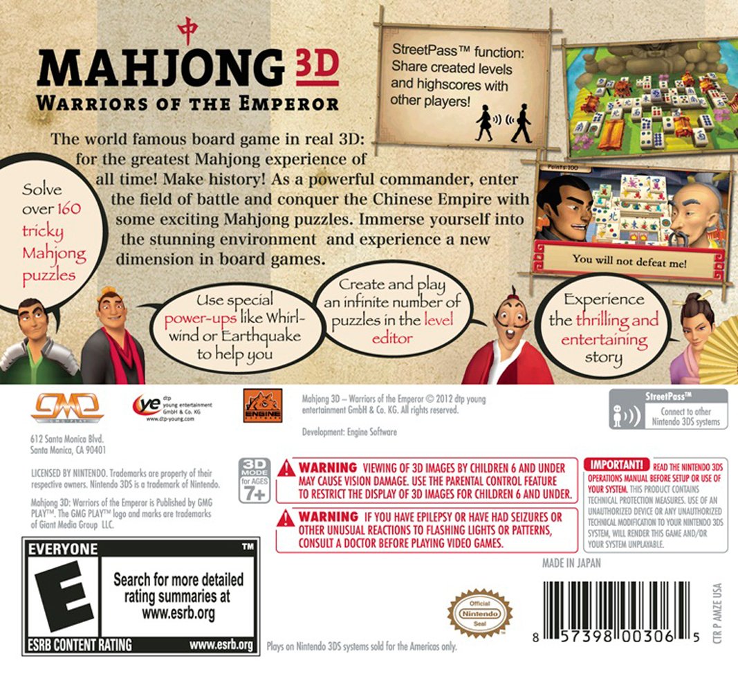 Mahjong 3D - Nintendo 3DS