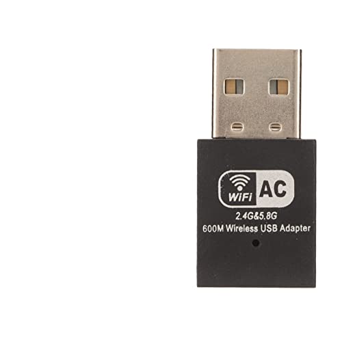 DAUERHAFT Wireless Network Card, Dual Band WiFi Adapter 600M Transmission Built in Antenna for Business