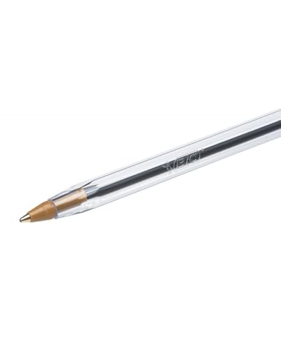 Bic Cristal Original Ballpoint Pens, Medium Point (1.0 mm) Every-Day Writing Pens with Clear Barrel, Blue, Box of 50