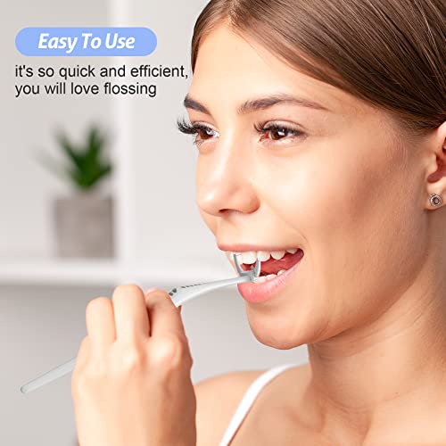 Dental Floss Picks, Clean Dental Flossers Kit with 1 Handle and 120 Extra Strength Refills
