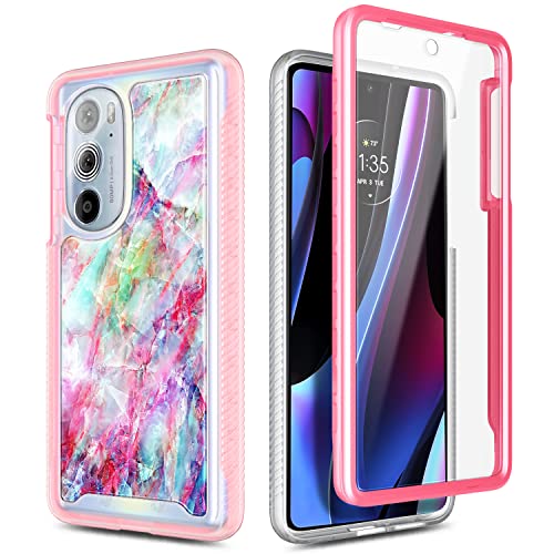 NZND Compatible with Motorola Edge Plus (2022) Case 5G 6.7" /Edge Plus 5G UW (2022) with [Built-in Screen Protector], Full-Body Protective Shockproof Rugged Bumper Cover Durable Case (Fantasy)