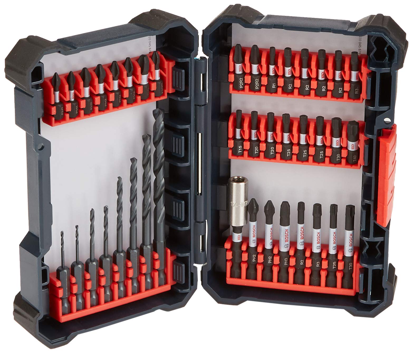Bosch 40 Piece Impact Tough Drill Driver Custom Case System Set DDMS40 with Bosch Power Tools Combo Kit CLPK22-120 - 12-Volt Cordless Tool Set (Drill/Driver and Impact Driver)