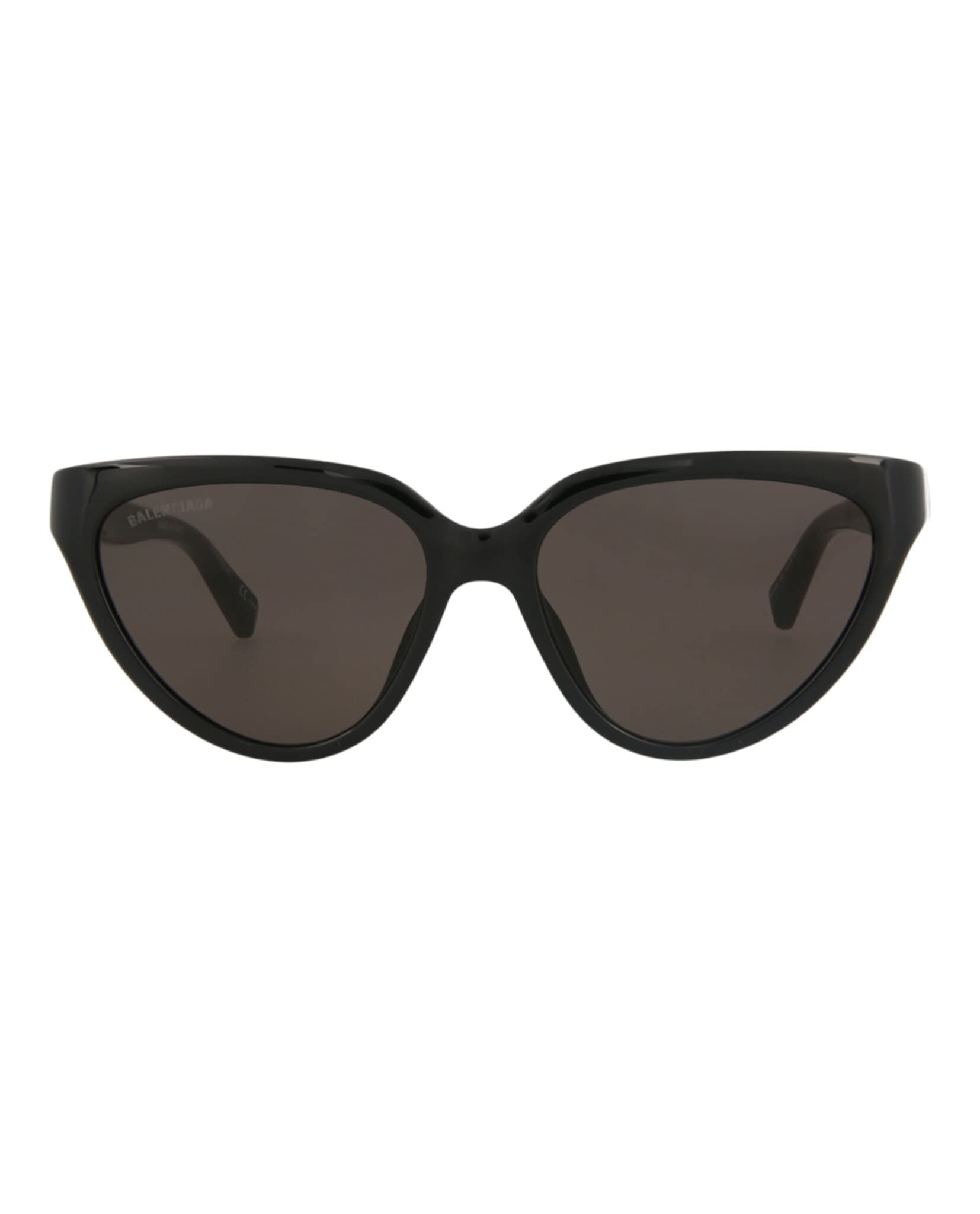 Balenciaga Women's Classic Logo Cat Eye Sunglasses, Black-Black-Grey, One Size