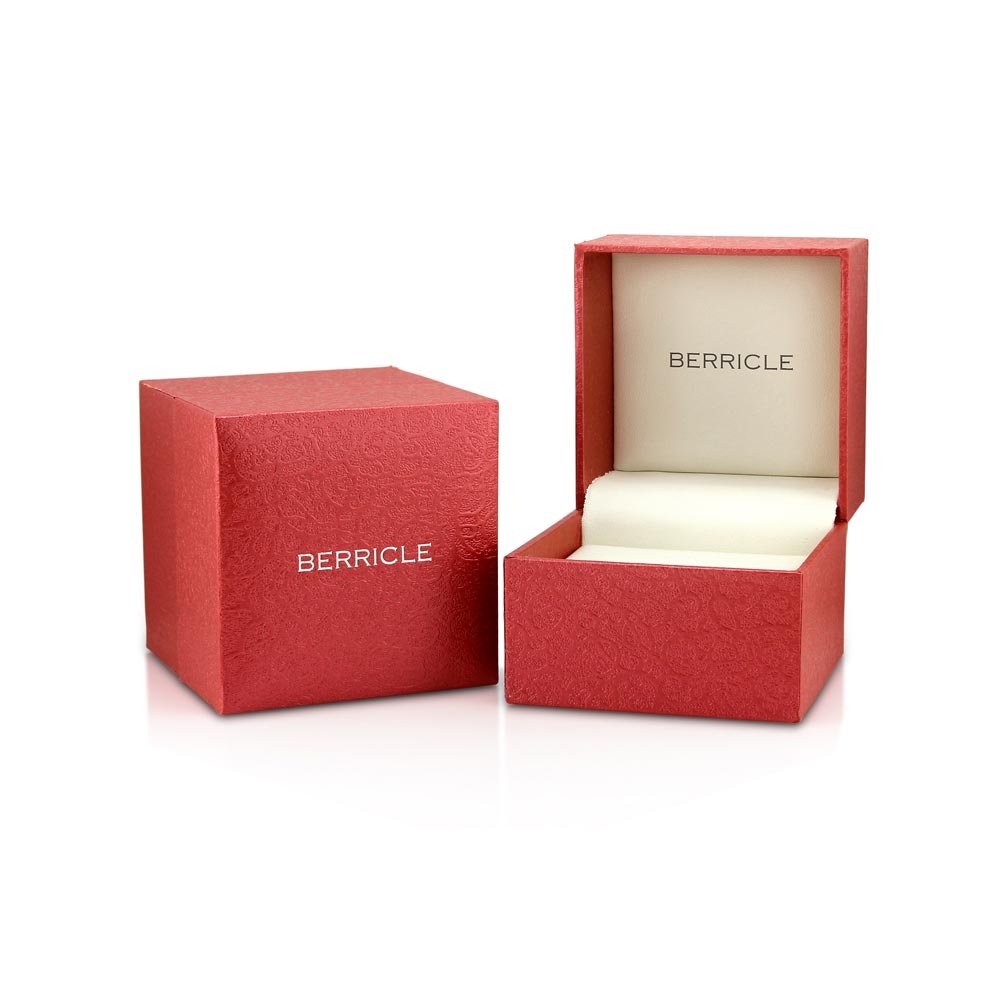 BERRICLE Sterling Silver Halo Wedding Engagement Rings Round Cubic Zirconia CZ Insert Ring Set for Women, Rhodium Plated Size 7
