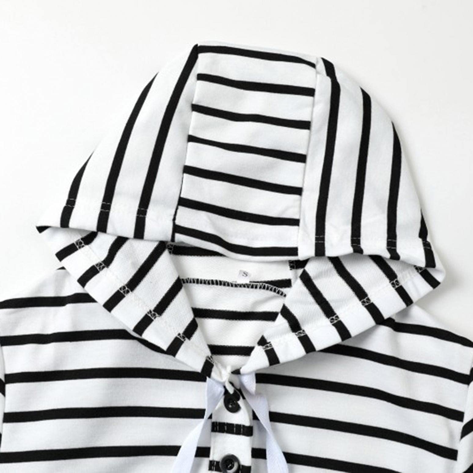 Padaleks Women's Long Sleeve Striped Zip Up Sweatshirt Hoodies Stylish Loose Fit Casual Pullover Tops Outerwear